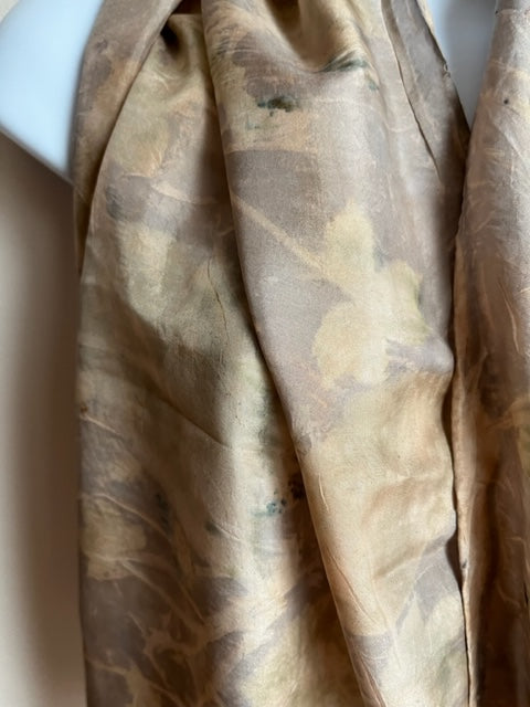 "May Morning" eco-printed silk scarf – The Essential Herbal